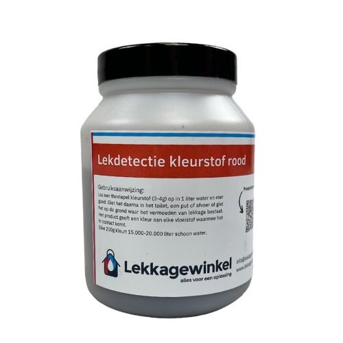 Lekdetectie kleurstof rood 200 gram - Lekkagewinkel